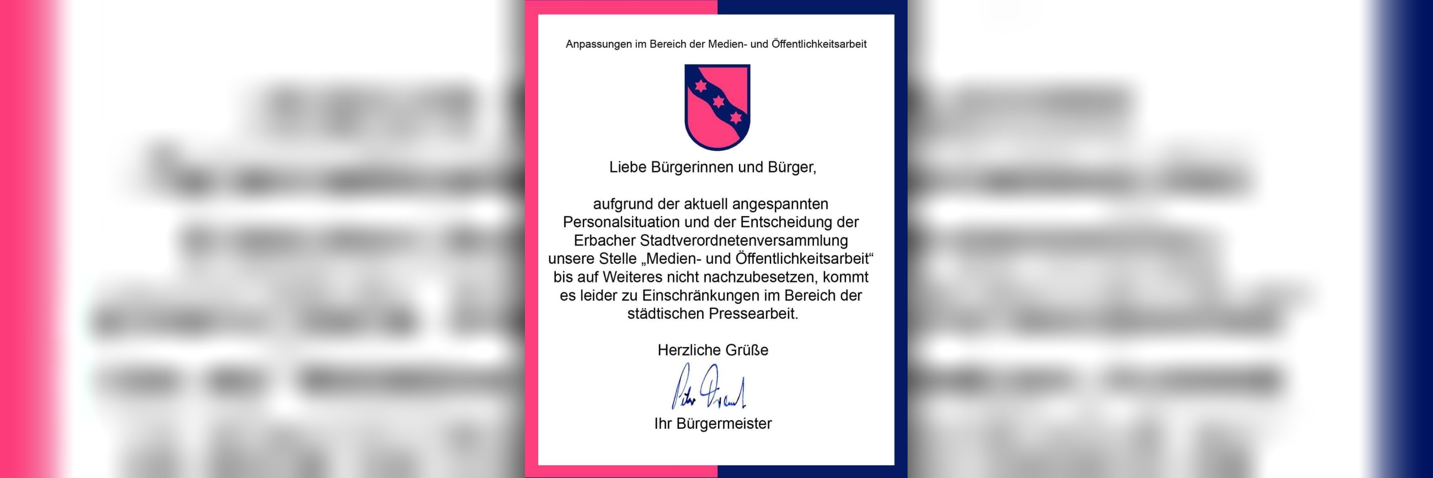 Amtseinführung von Bürgermeister Dr. Peter Traub in die zweite Amtszeit ...